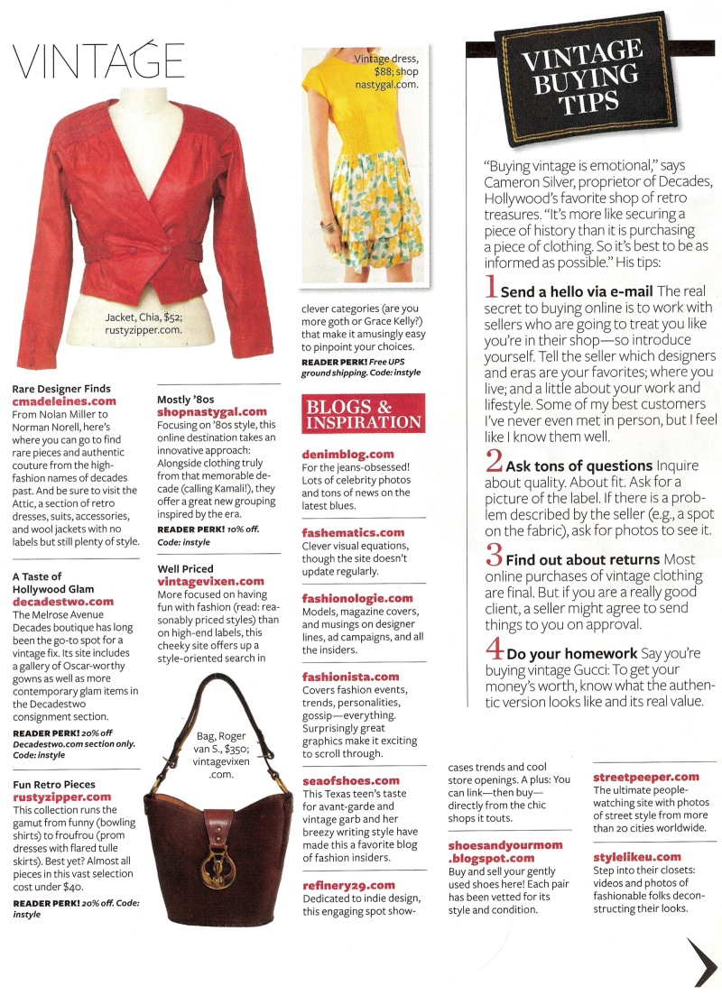 DenimBlog Featured in InStyle Magazine : DenimBlog